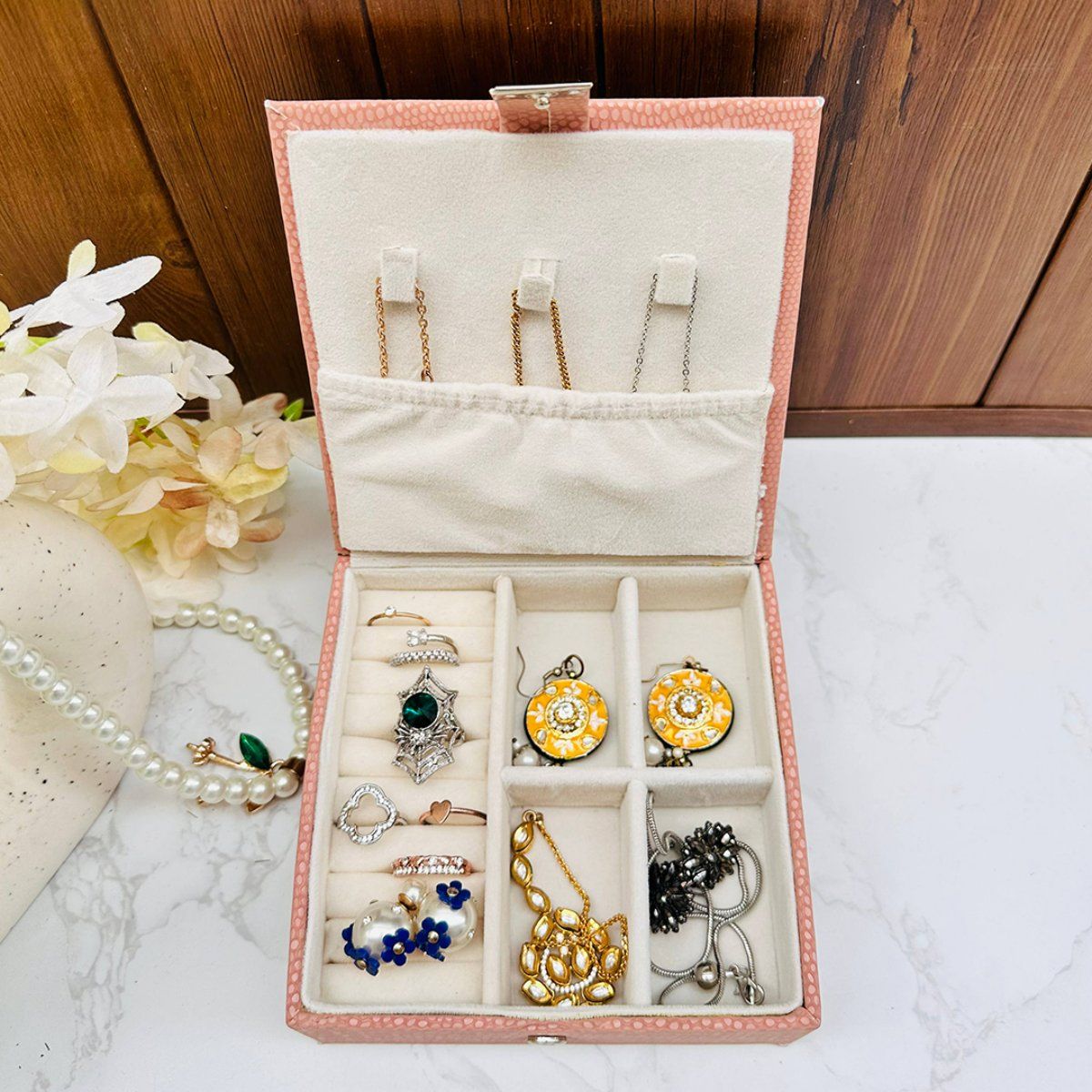 Buy La Trove Quirky Portable Jewellery Storage Box With Pocket ...