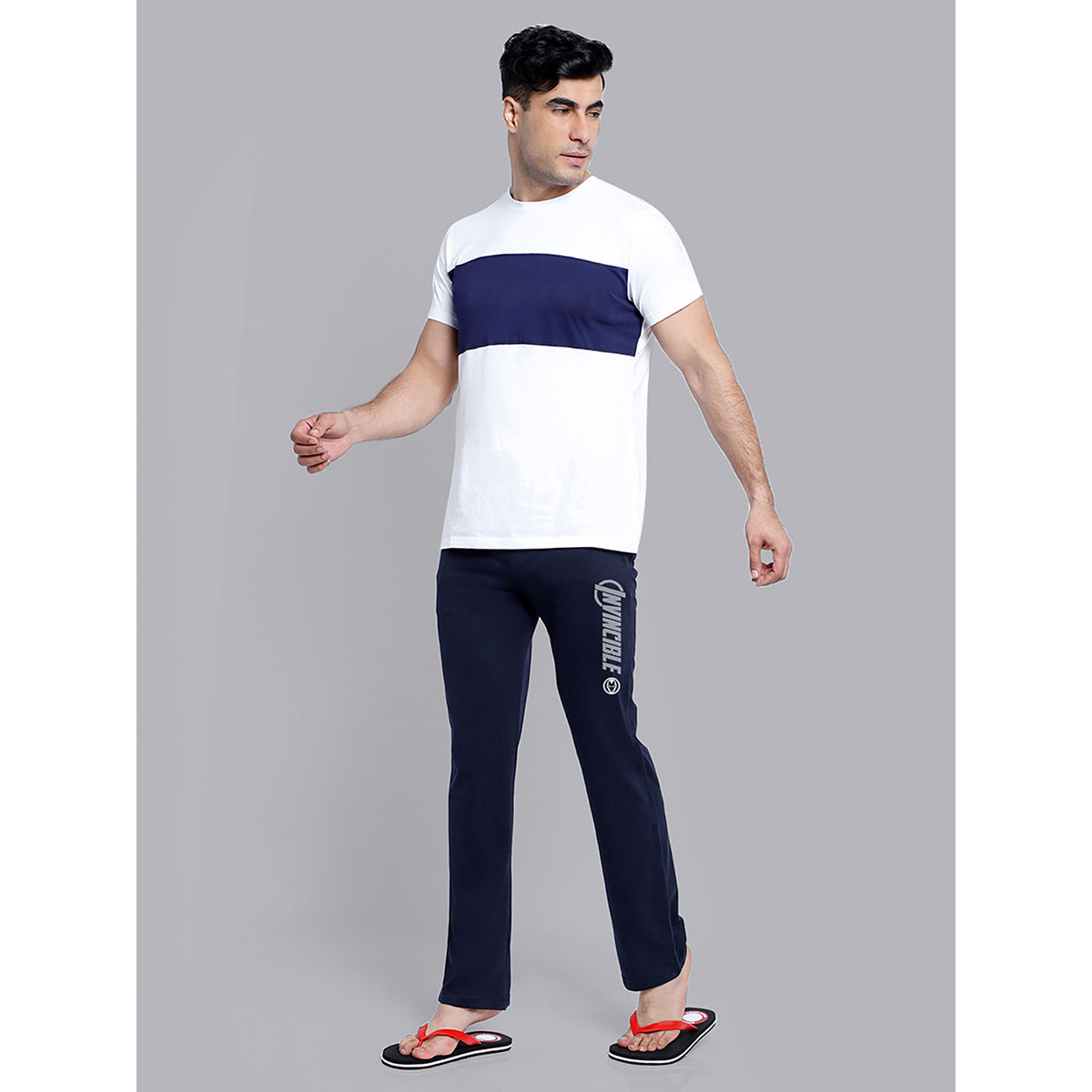 Free Authority Iron Man Printed Navy Blue Pyjama For Men: Buy Free ...