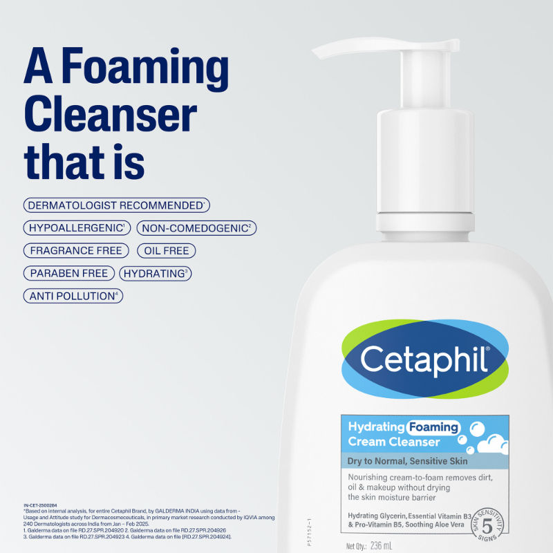Buy Cetaphil Hydrating Foaming Face Wash For Men, Cleanser With ...