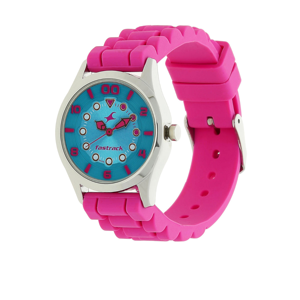 Buy Fastrack Blue Dial Pink Strap Watch Online