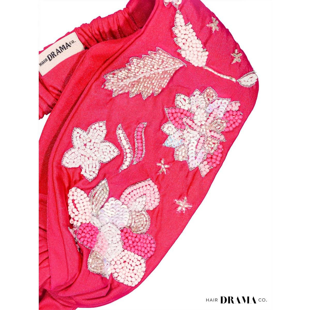 Buy Hair Drama Co. Blossom Embellished Hair Band for Women Hot Pink Online