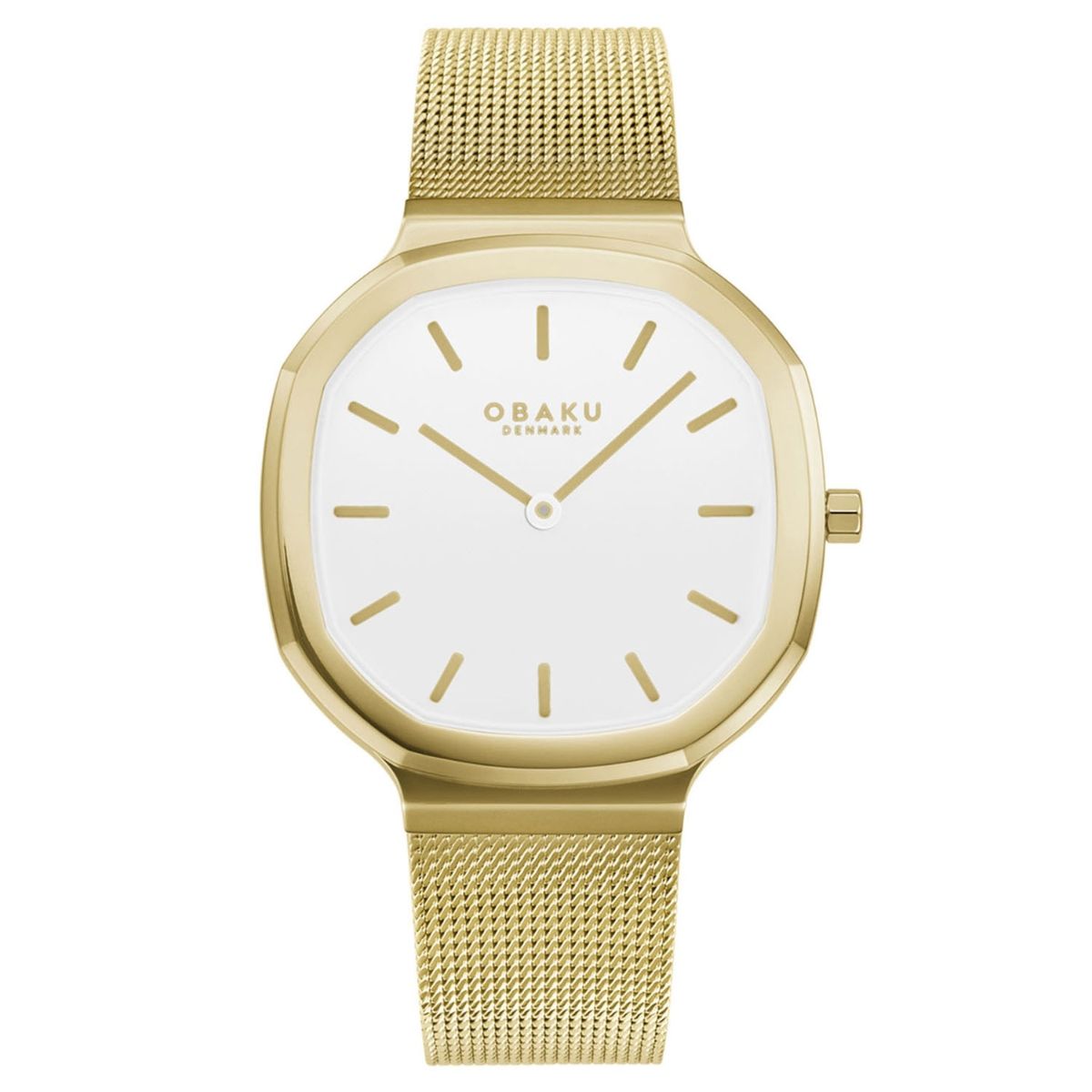 Buy Obaku Oktant Lille-Gold Quartz White Octagon Dial Womens Watch ...