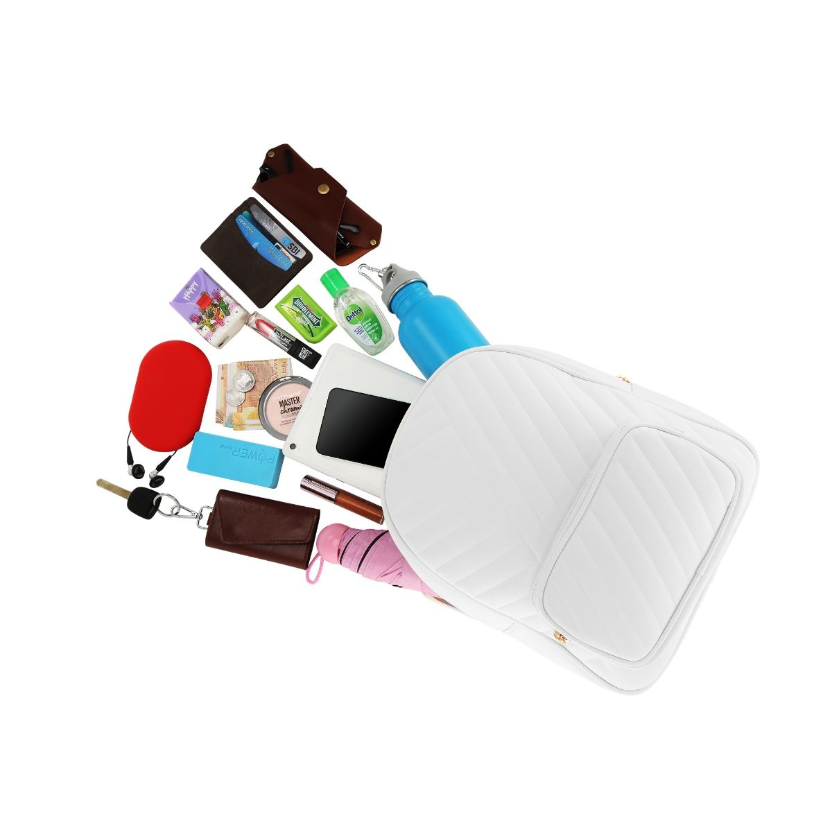Buy Fastrack Quilted White Backpack Online