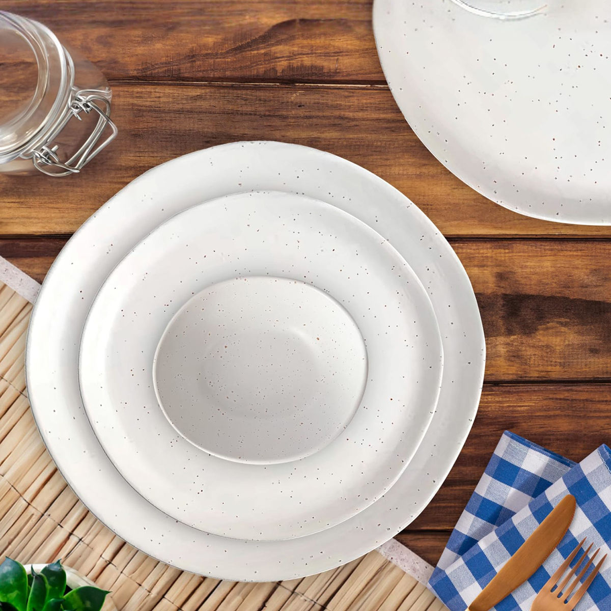 Buy Anko White 4 Bowls and 4 Dinner Plates 4 Side Plates Set Online