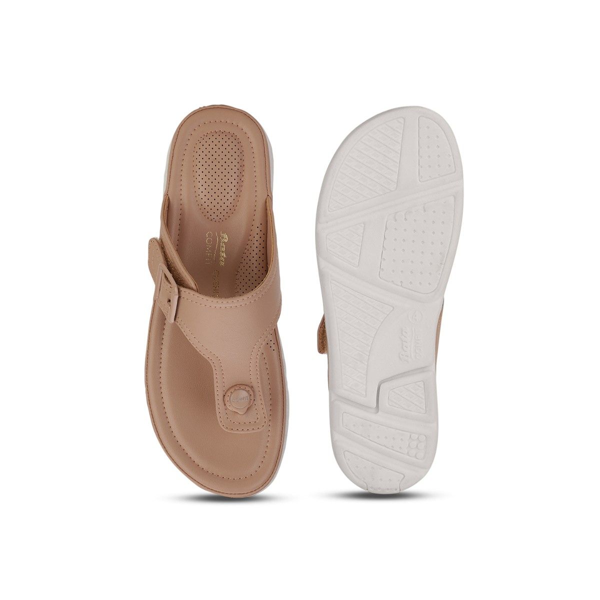 Buy Bata Women Tan Sandals Online