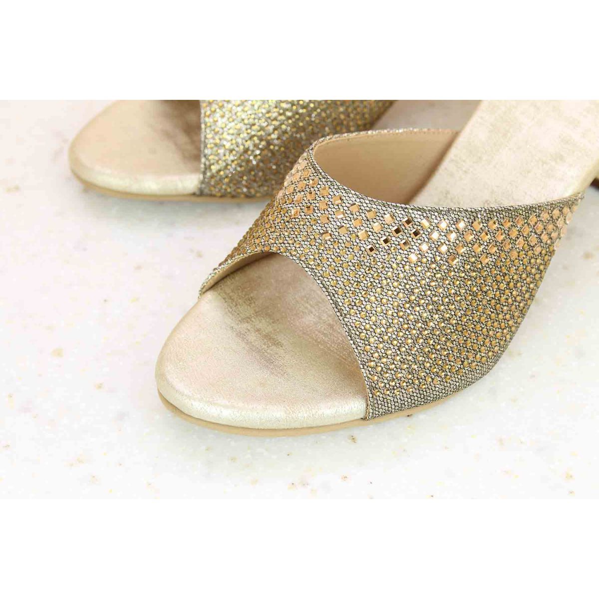 Buy Inc.5 Embellished Gold Heels Online