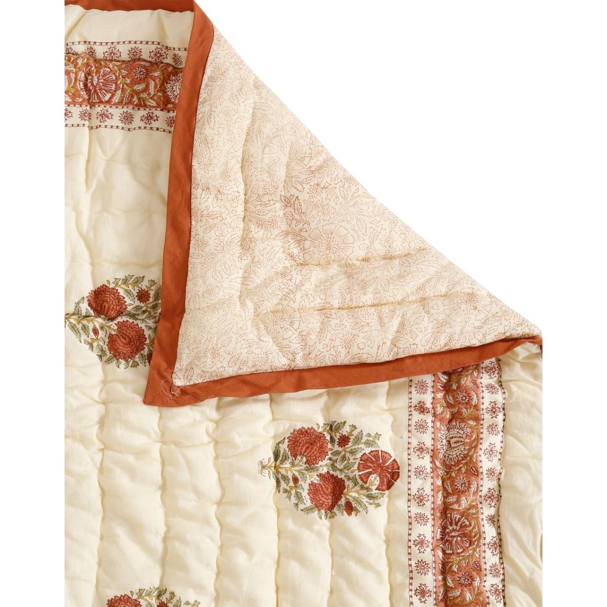 Buy Fabindia Meghna Cotton Floral Quilt Online