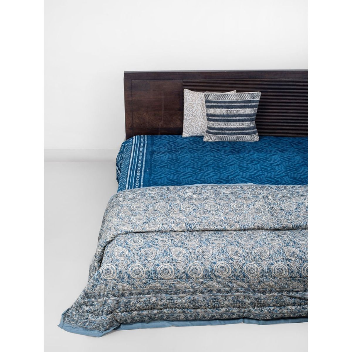 Buy Fabindia Cotton Screen Floral Quilt Online