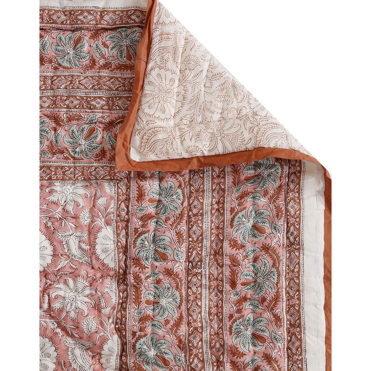 Buy Fabindia Varda Cotton Floral Quilt Online