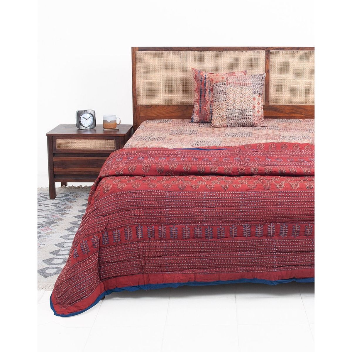 Buy Fabindia Cotton Dabu Print Quilt Online