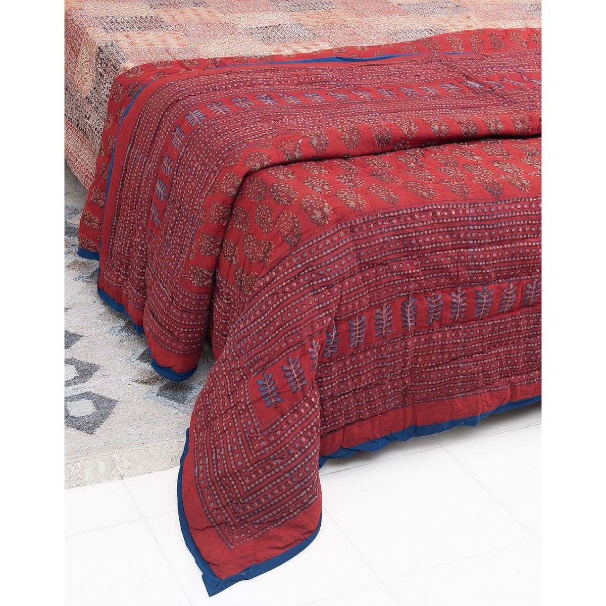 Buy Fabindia Cotton Dabu Print Quilt Online