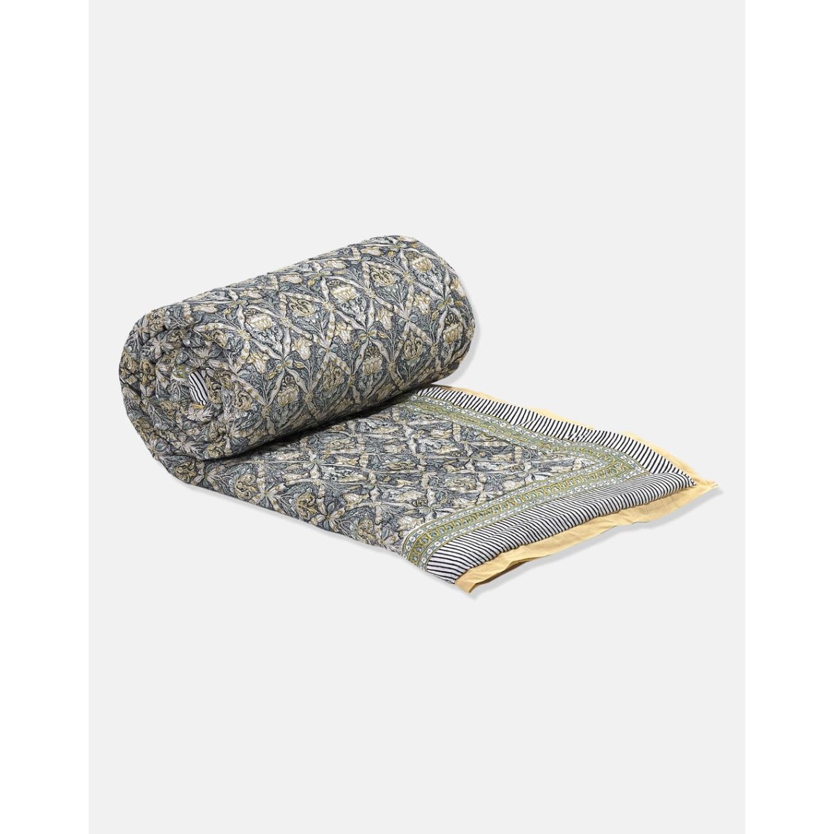 Buy Fabindia Blue Ayaana Cotton Quilt Online