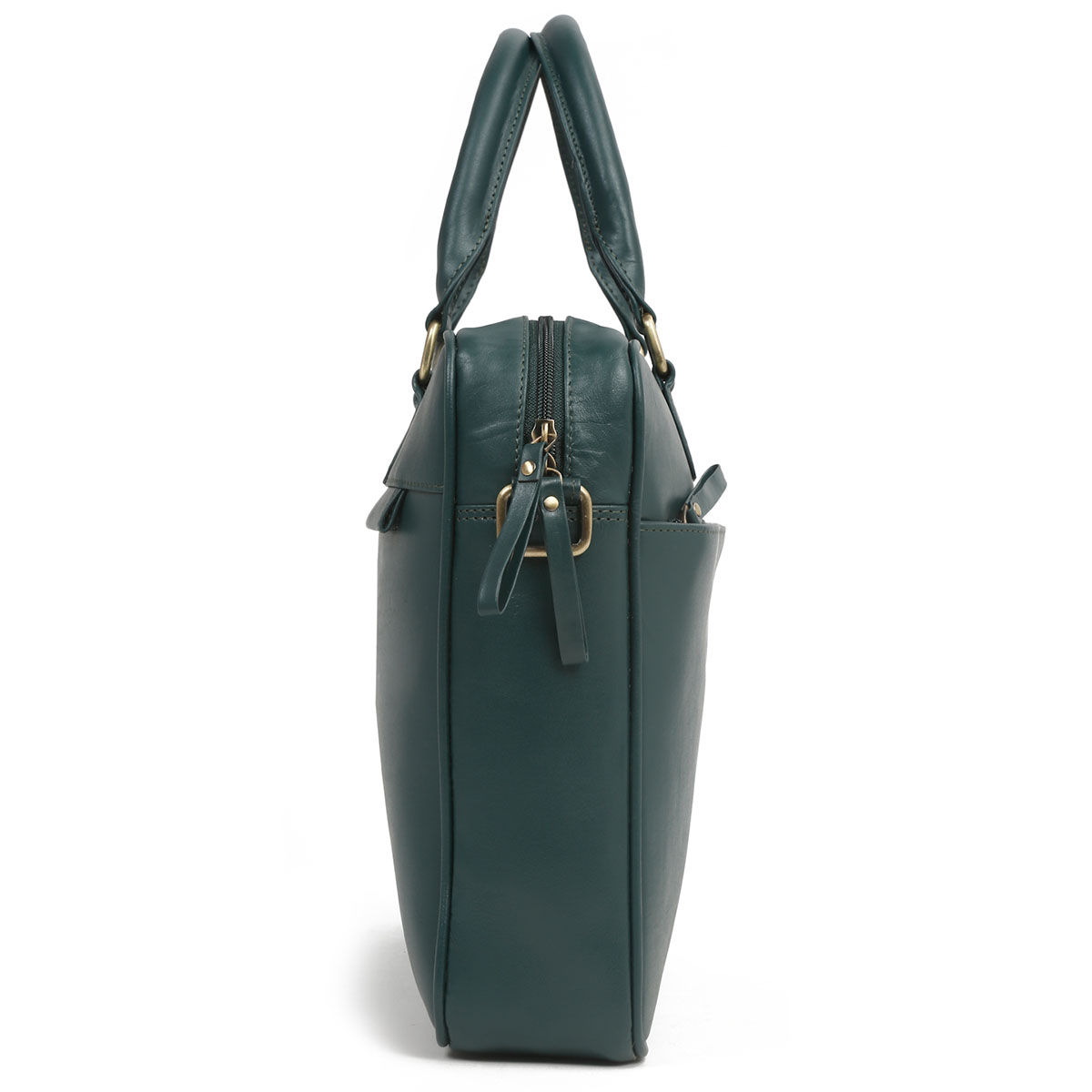 Buy Teakwood Unisex Green Solid Leather Structured Messenger Bag Online