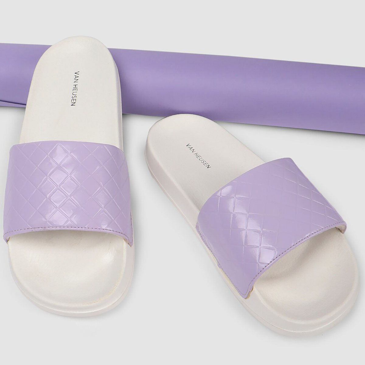 Buy Van Heusen Women Purple Sliders Online