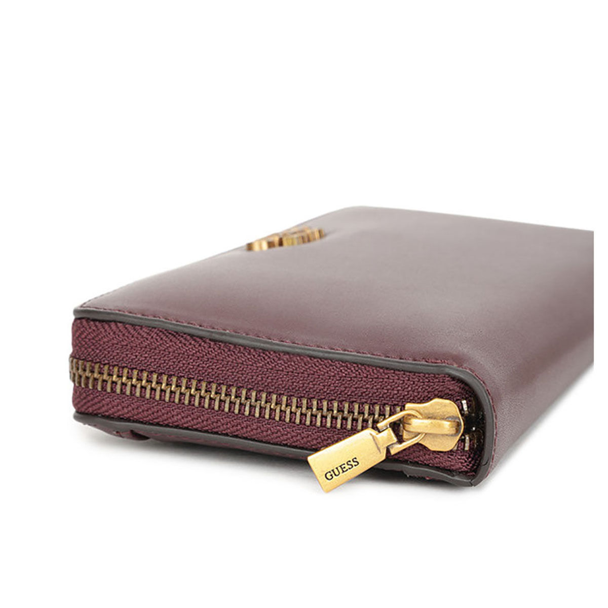 Buy Guess Dark Purple Solid Laurel Large Zip Around Wallet Online