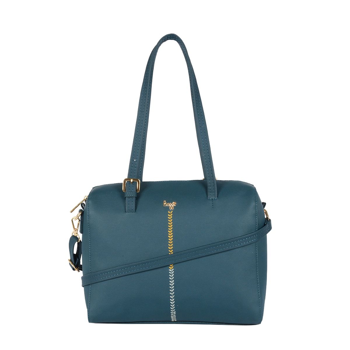 Buy Baggit Lolly Green Medium Duffel Handbag Online