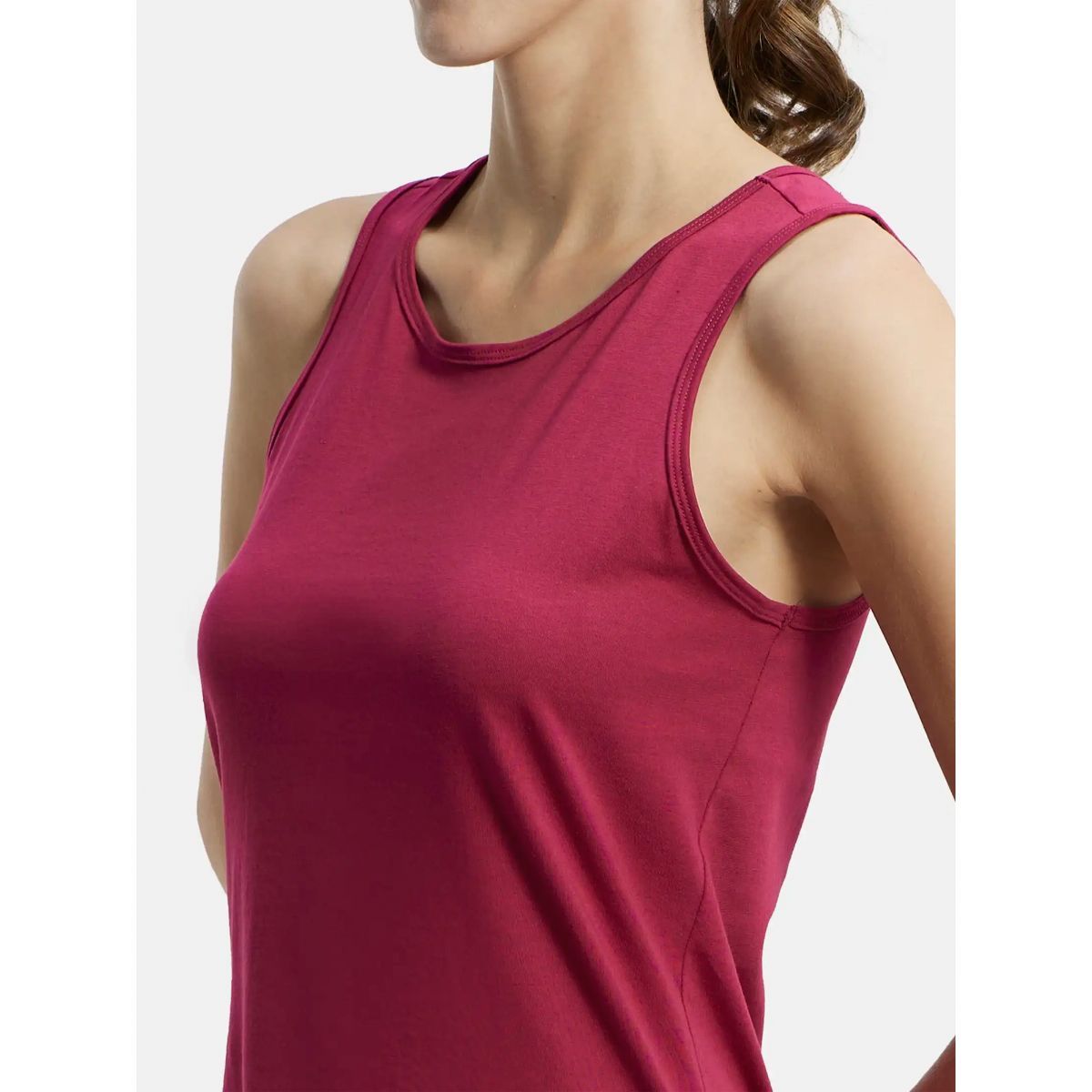 Buy Jockey Aw77 Women's Super Combed Cotton Rich Tank Top Red Online
