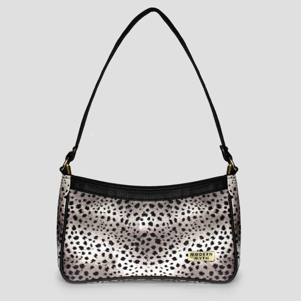 Buy Modern Myth Black & White Spotted Mini Shoulder Bag Online