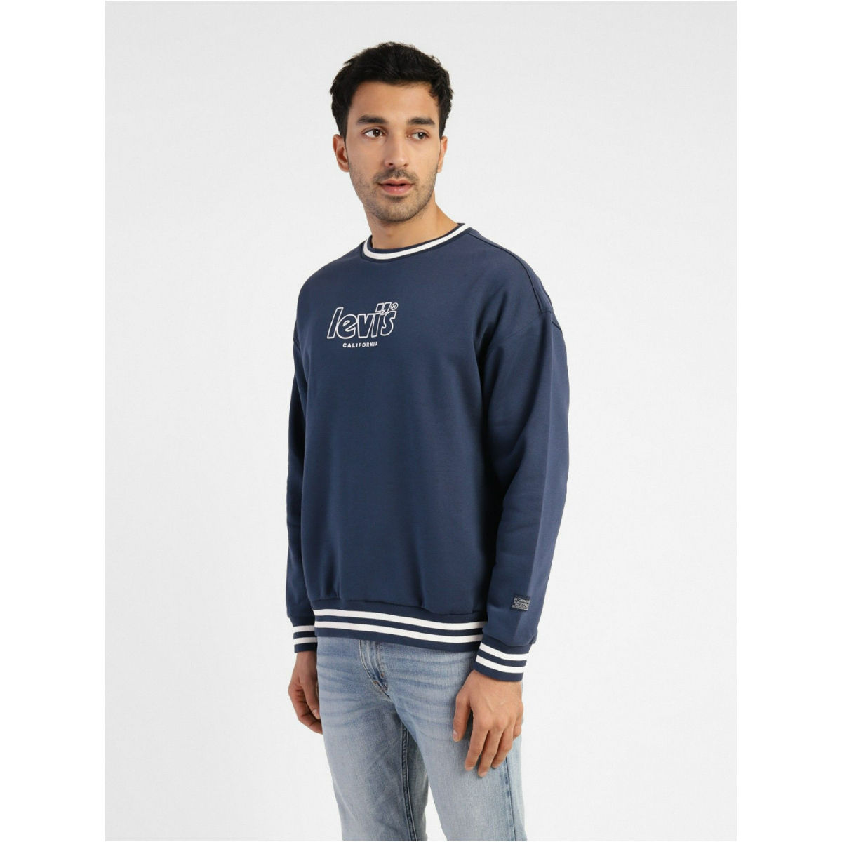 Buy Levi's Men Navy Blue Relaxed Fit Sweatshirt Online