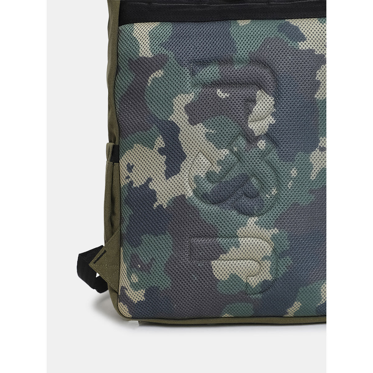 Buy Jack & Jones Olive Camo Print Roll-Top Backpack Online