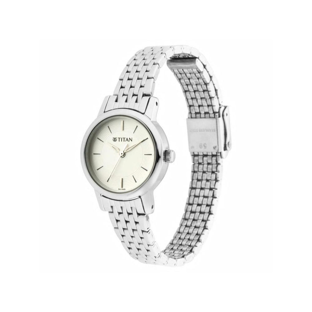 Buy Titan 2593SM04 White Dial Analog Watch For Women 2593SM04 Online