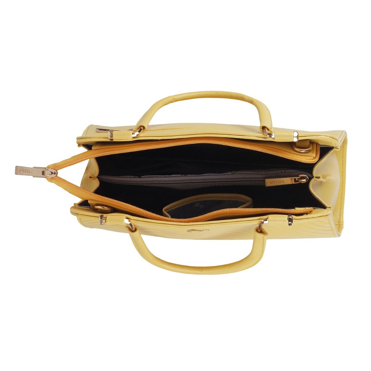 Buy Metro Women Yellow Synthetic Satchel Bag Online