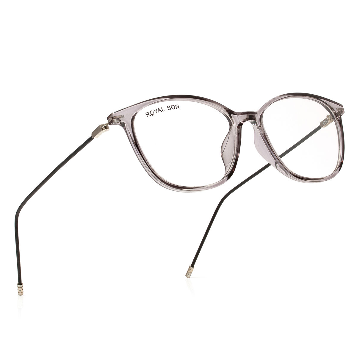 Buy ROYAL SON Cat Eye Transparent Grey Glasses for Women SF0063-C2 Online