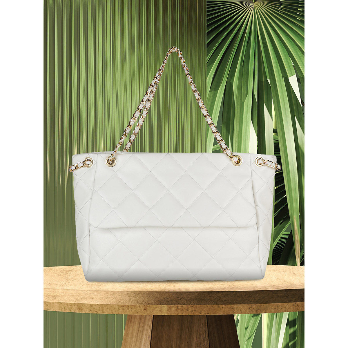 Buy MINI WESST Womens White Tote Bag Online