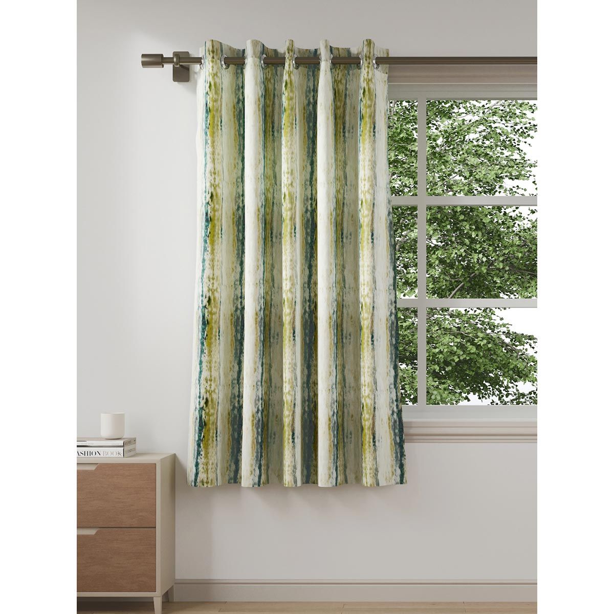 Ddecor Live Beautiful 1 Piece of 5 FT Window Ready Made Curtain, Multi ...