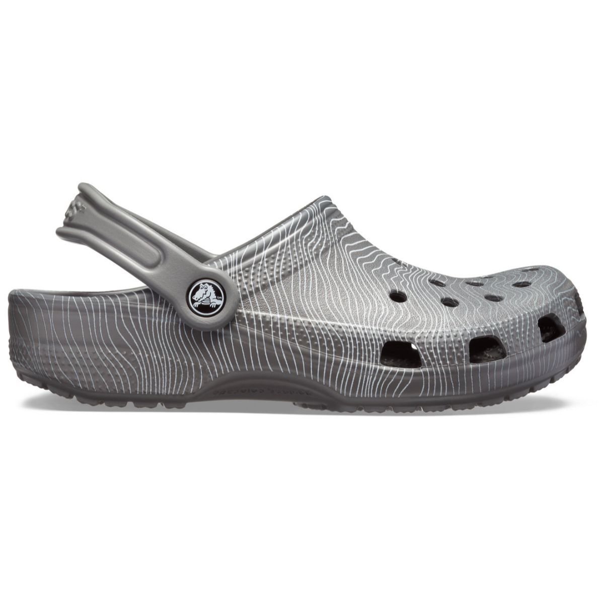 Buy Crocs Grey Classic Patterned Clogs (Euro 42-43) Online