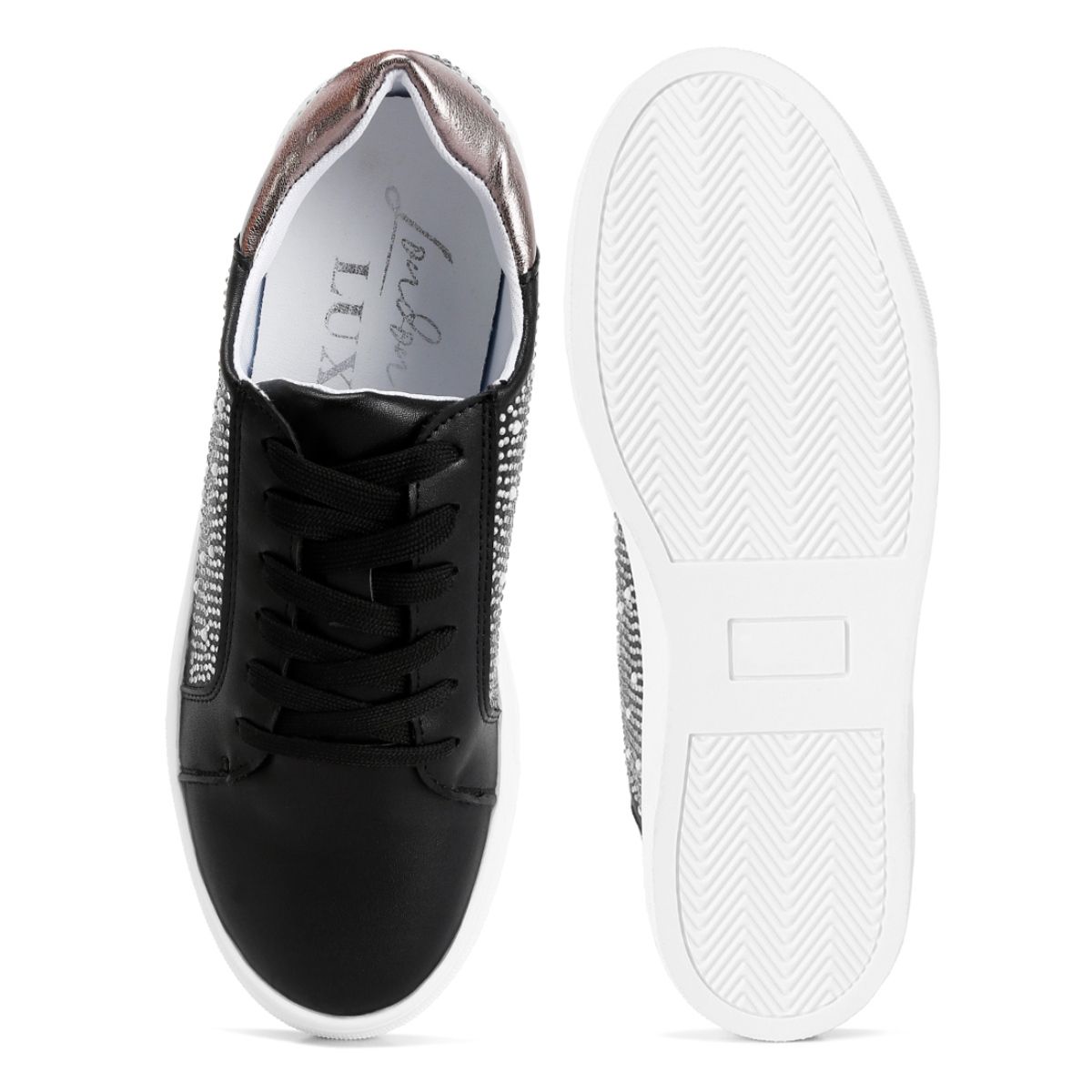 Buy London Rag Rhinestone & Pearl Embellished Sneakers Online