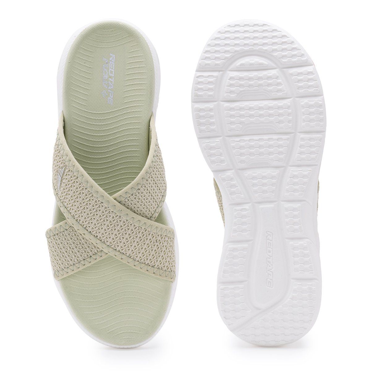 Buy Red Tape Women Textured Mint Green Sports Sandals Online