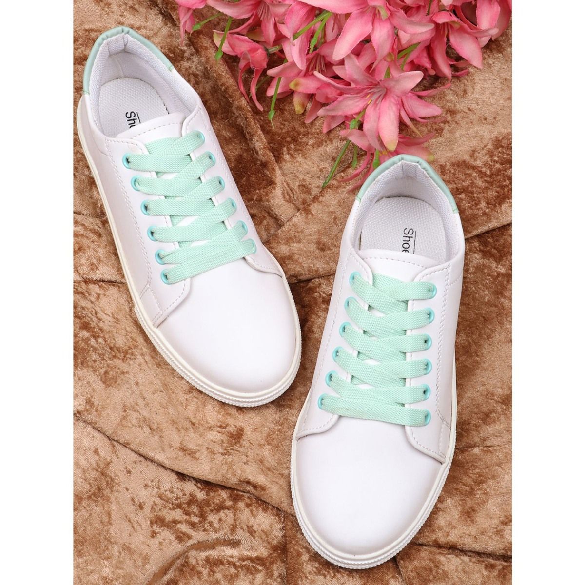 Shoetopia Women Green Colorblock Sneakers: Buy Shoetopia Women Green ...