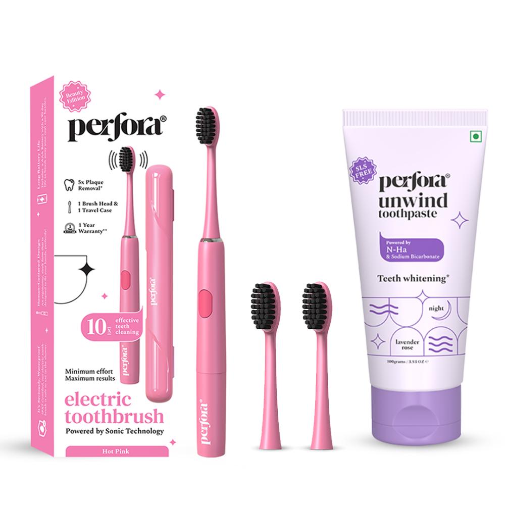 Buy Perfora Unwind Hot Pink Limited Edition Toothbrush & Unwind ...