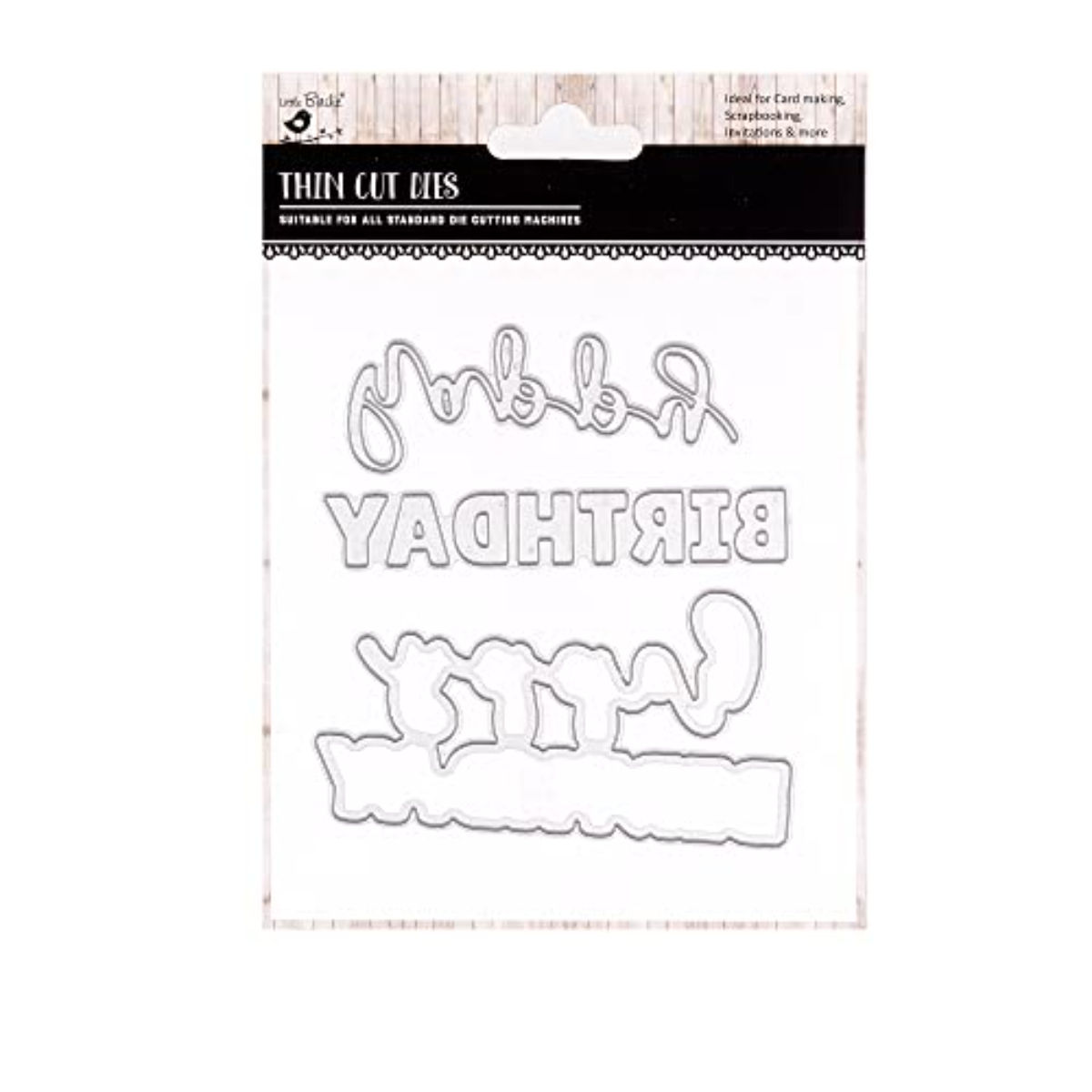 Buy Little Birdie Thin Cut Dies Happy Birthday Design Online