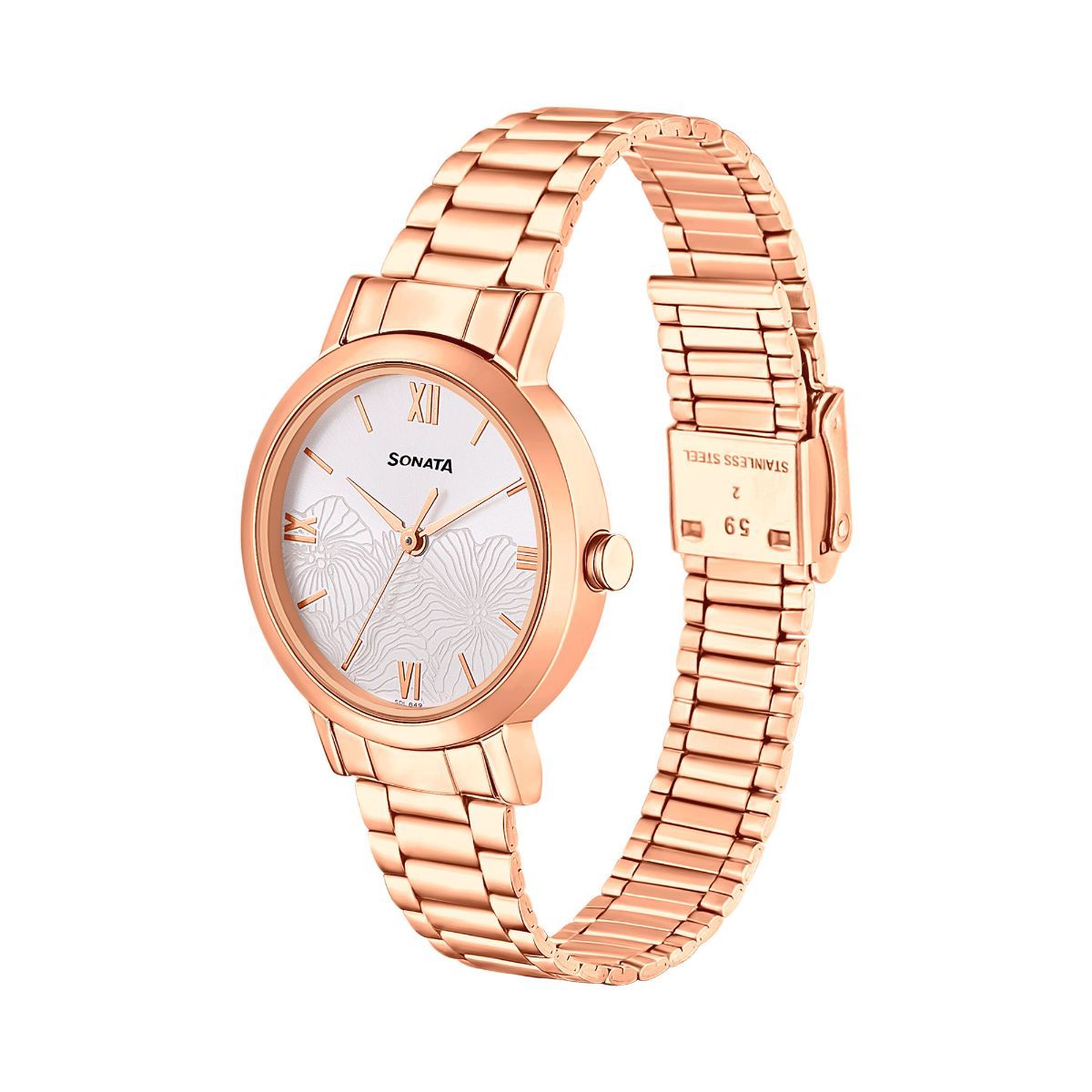 Buy Sonata -8174WM01-Silver Dial Analog Watch For Women 8174WM01 Online