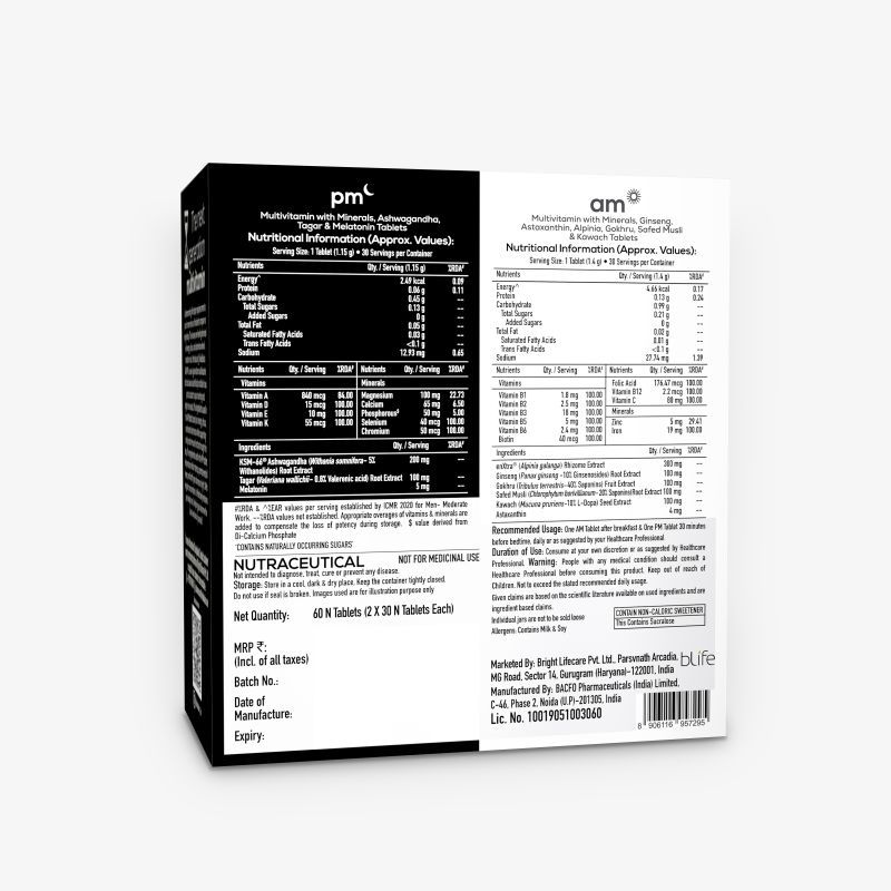 TrueBasics Am:pm Multivitamin For Men - With Ksm Ashwagandha & Enxtra ...