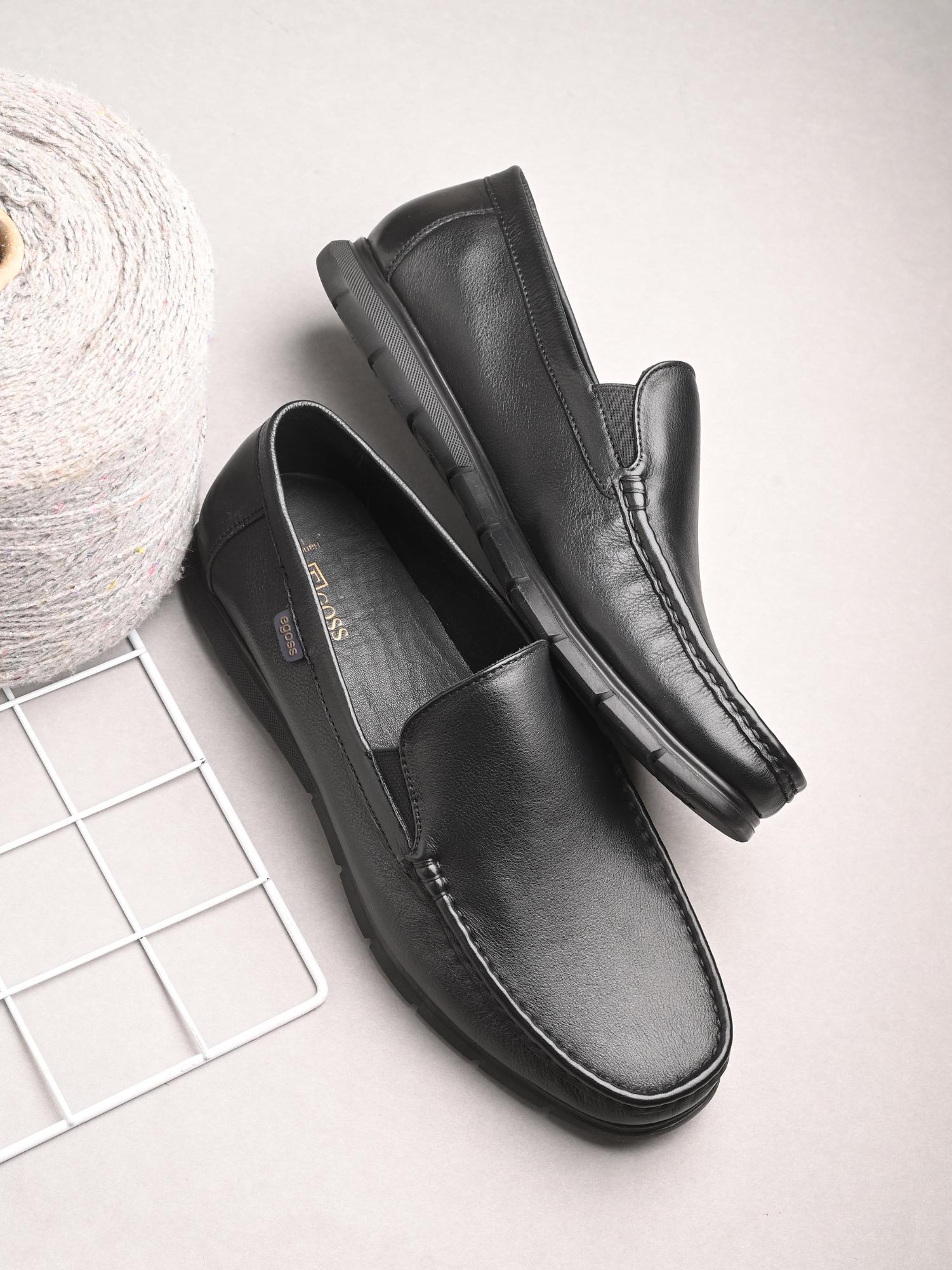 Buy EGOSS Black Formal Loafers Online