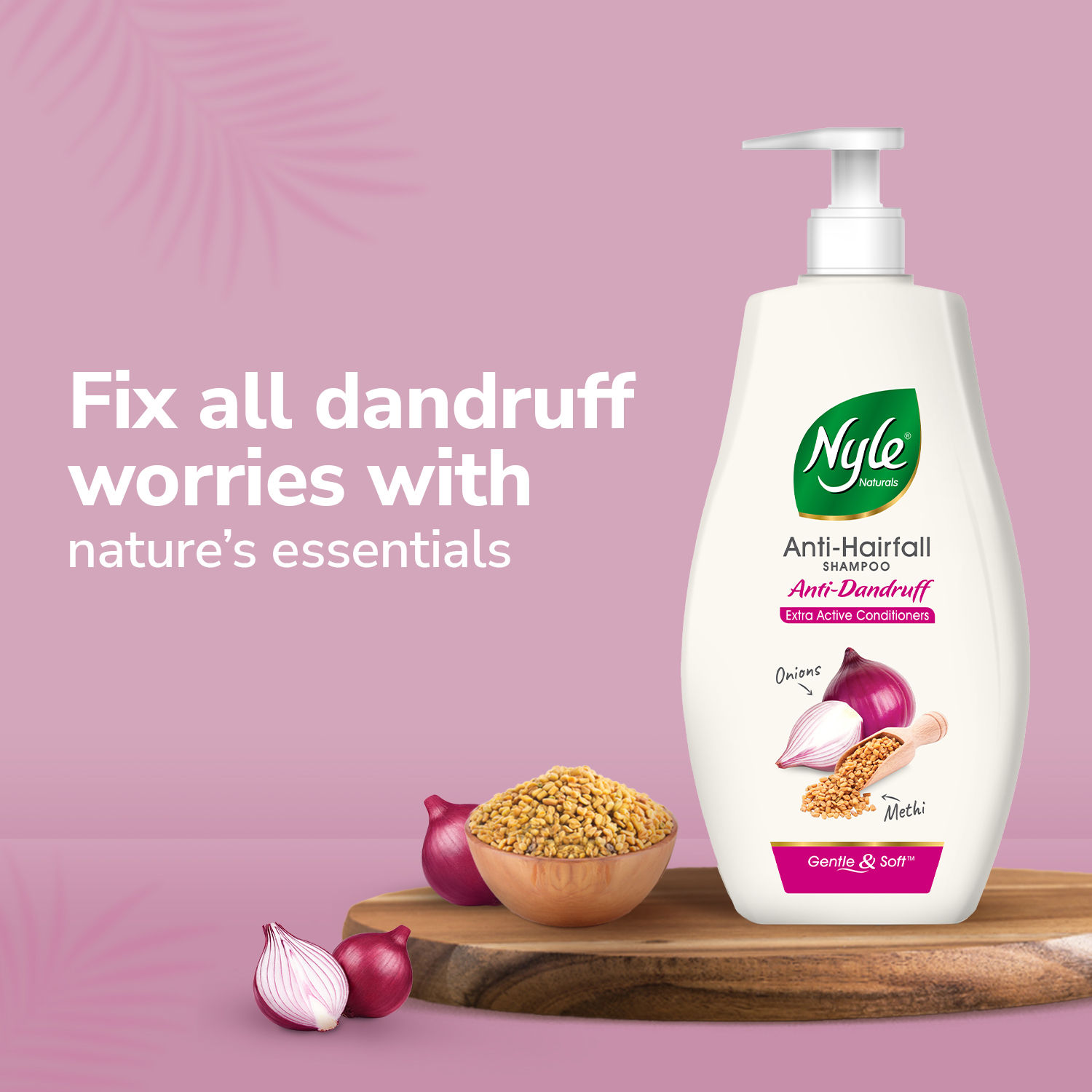 Nyle Naturals Anti Dandruff Shampoo with Goodness Of Onion & Methi: Buy ...