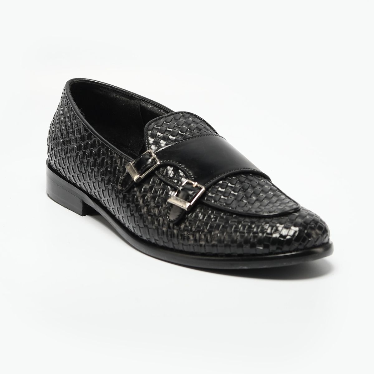 Buy Monkstory Magnificos Braided Double Monk Slip On - Black Online
