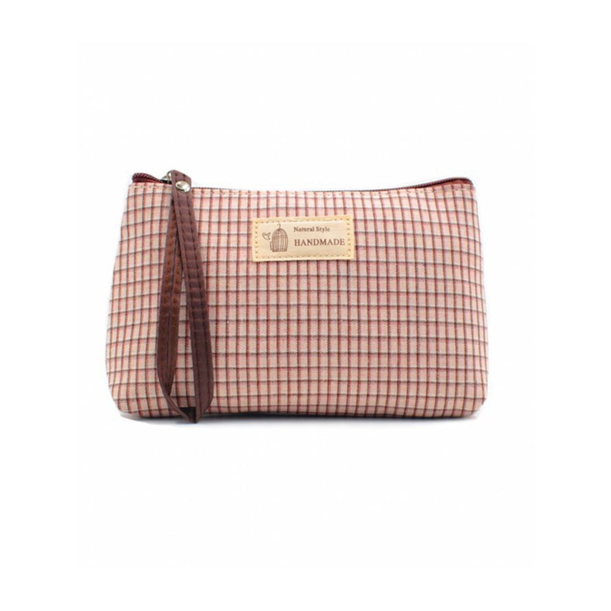 Visual Echoes Beige Checkered Everyday Essential Pouch: Buy Visual ...