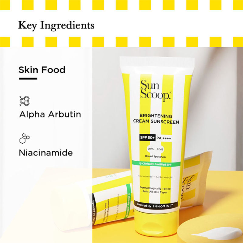 Buy SunScoop Brightening Cream Face Sunscreen - SPF 50 PA+++ with ...