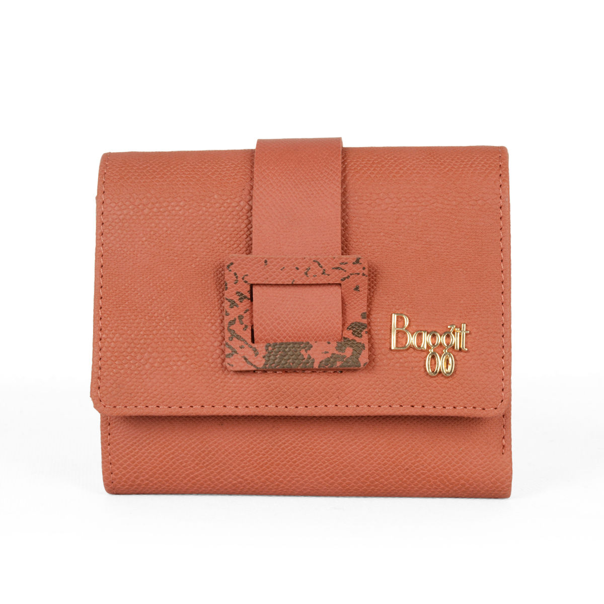 Buy Baggit Lz Grumpy Trivago 1 Red Wood Solid Wallet Online