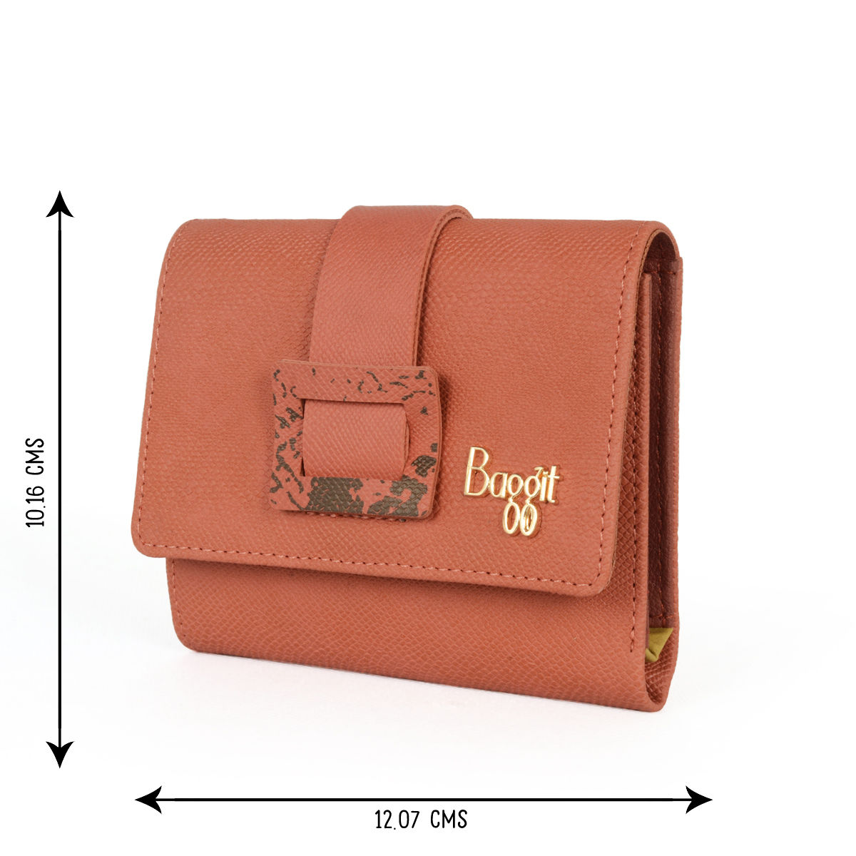 Buy Baggit Lz Grumpy Trivago 1 Red Wood Solid Wallet Online