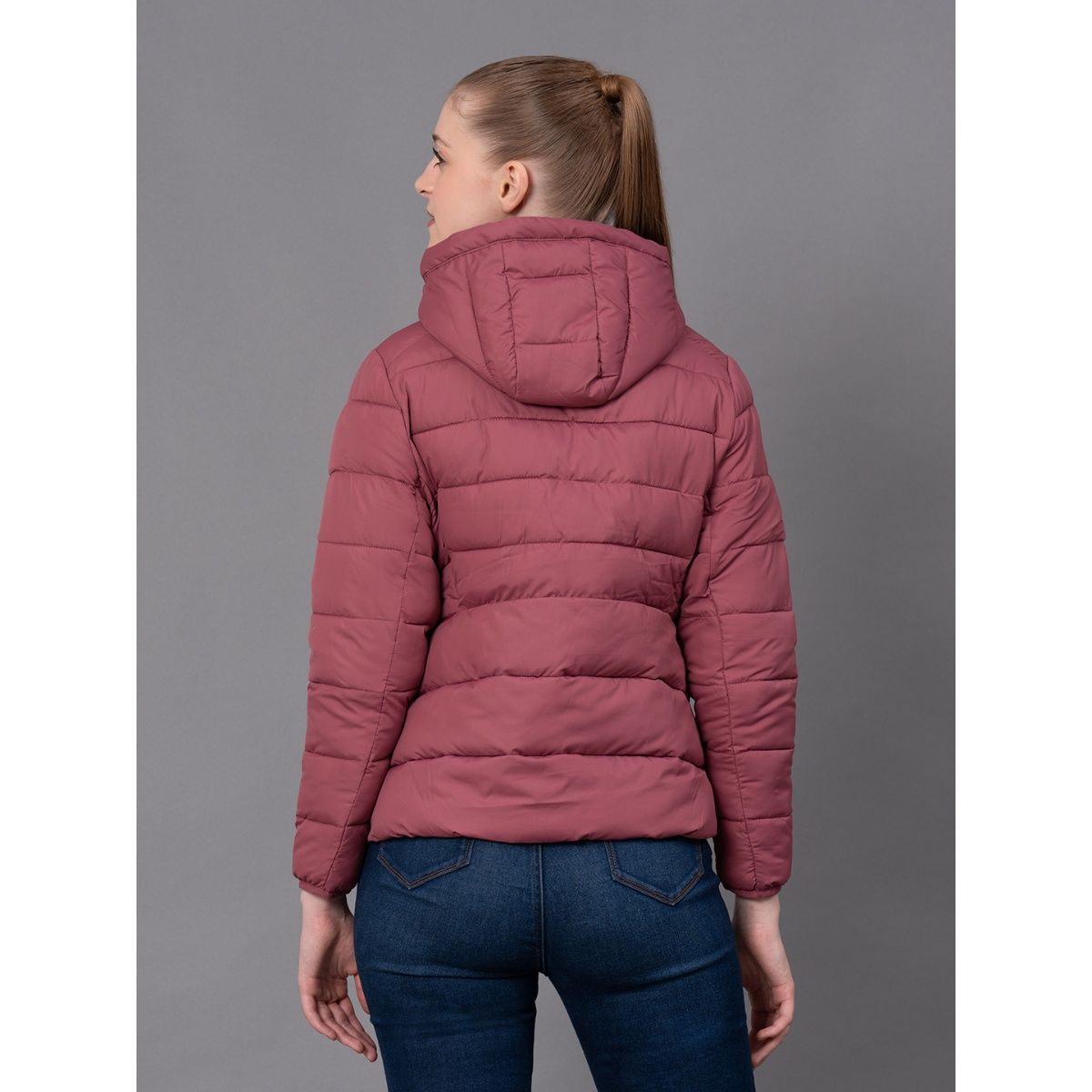 Buy Red Tape Rose Polyester Solid Womens Padded Jacket Online