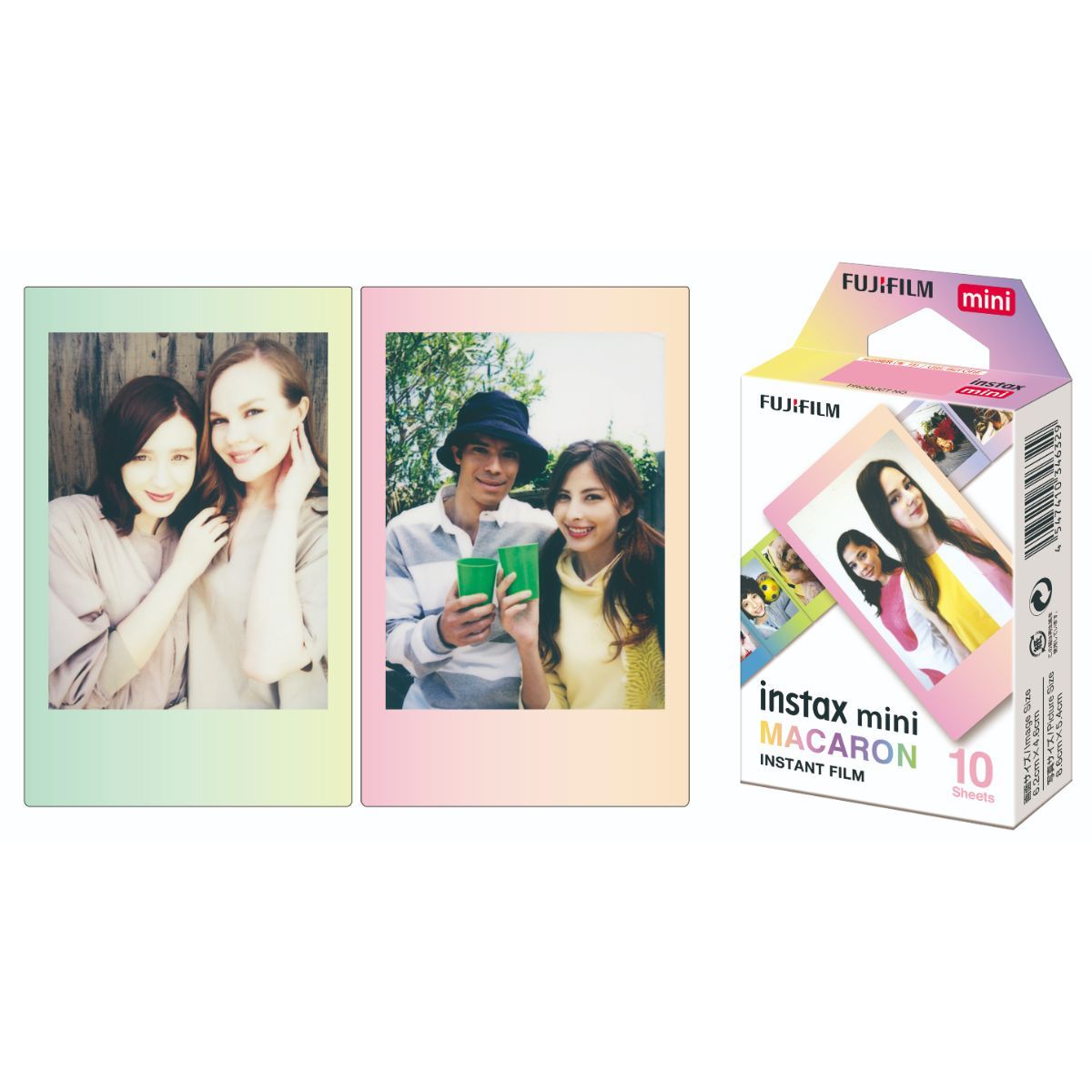 Fujifilm Instax Mini Picture Format Film - Macaron Designer Film: Buy ...