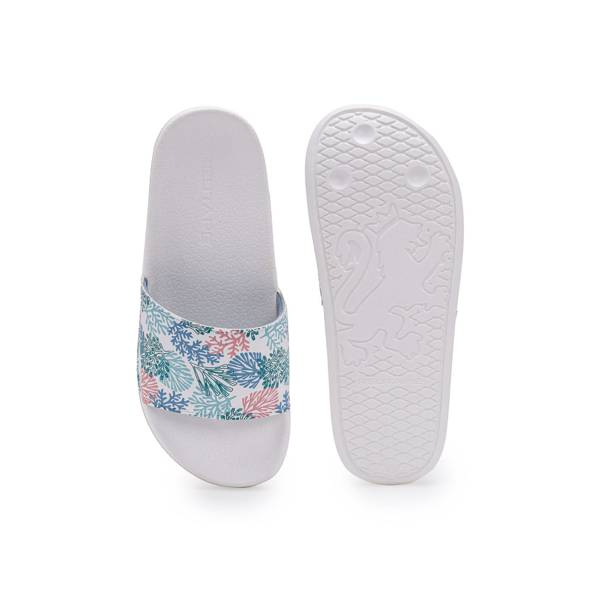 Red Tape Women Printed Peach Sliders: Buy Red Tape Women Printed Peach ...