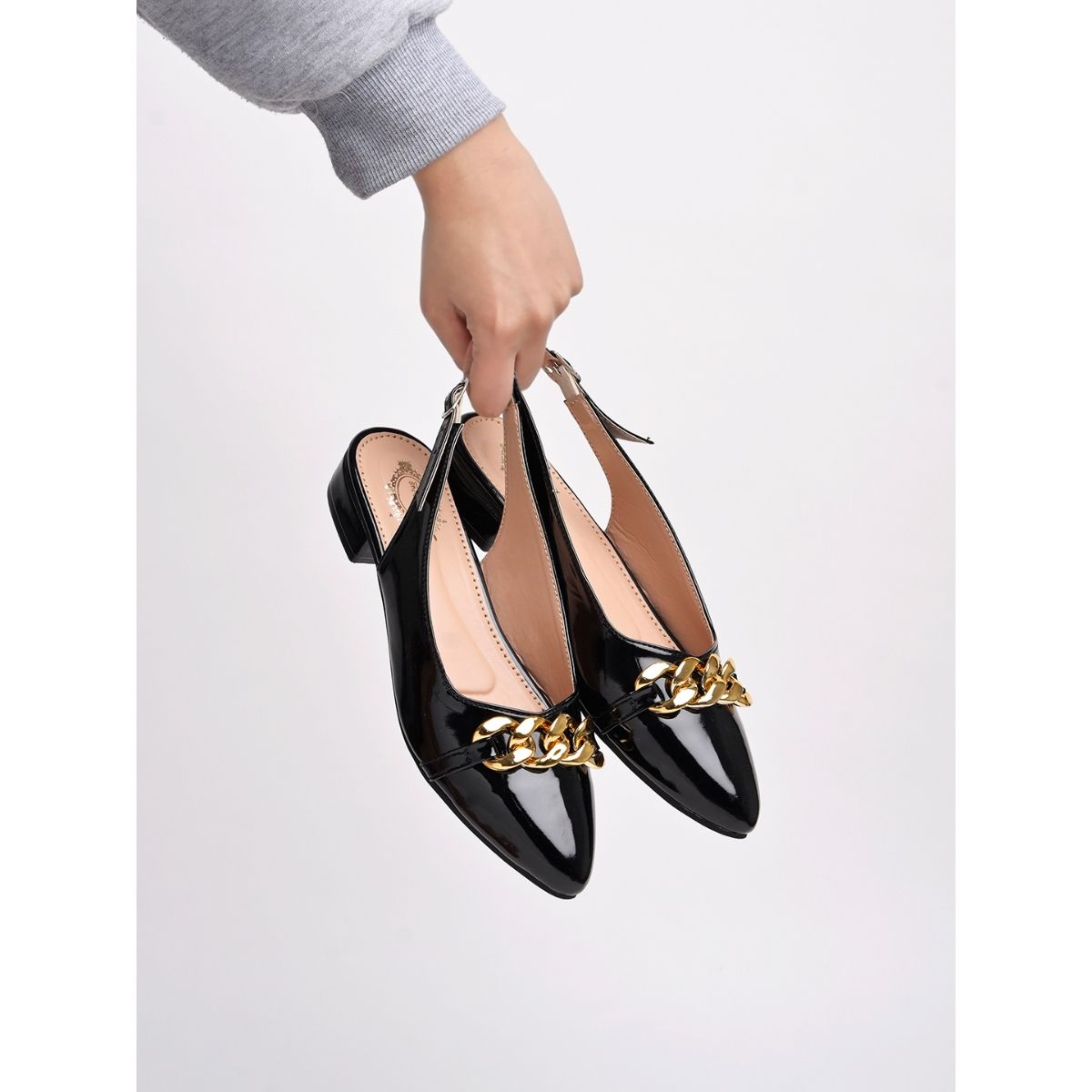 Buy Shoetopia Pointed Toe Black Belly Online