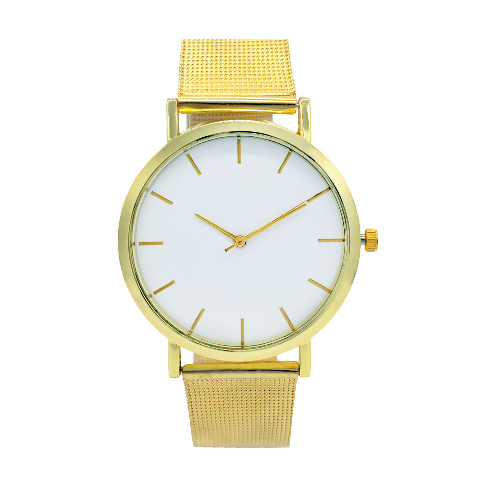 Buy Joker & Witch Alex White Dial Gold Mesh Strap Watch Online