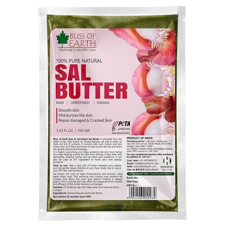 Buy Bliss Of Earth 100% Pure Natural Sal Butter Refill Pack - Raw ...